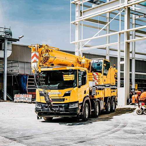 telescopic truck-mounted cranes in action - Liebherr